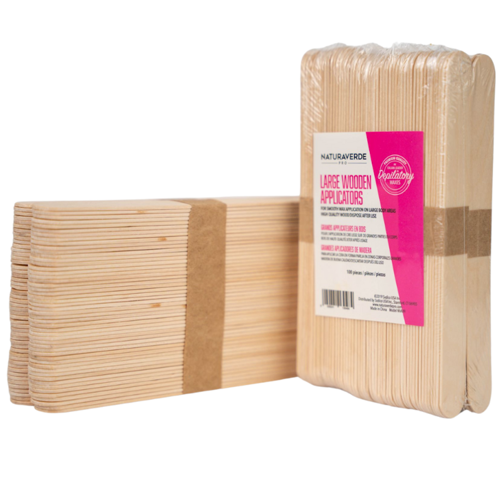 LARGE WOODEN APPLICATORS, 25 pcs | NaturaverdePro