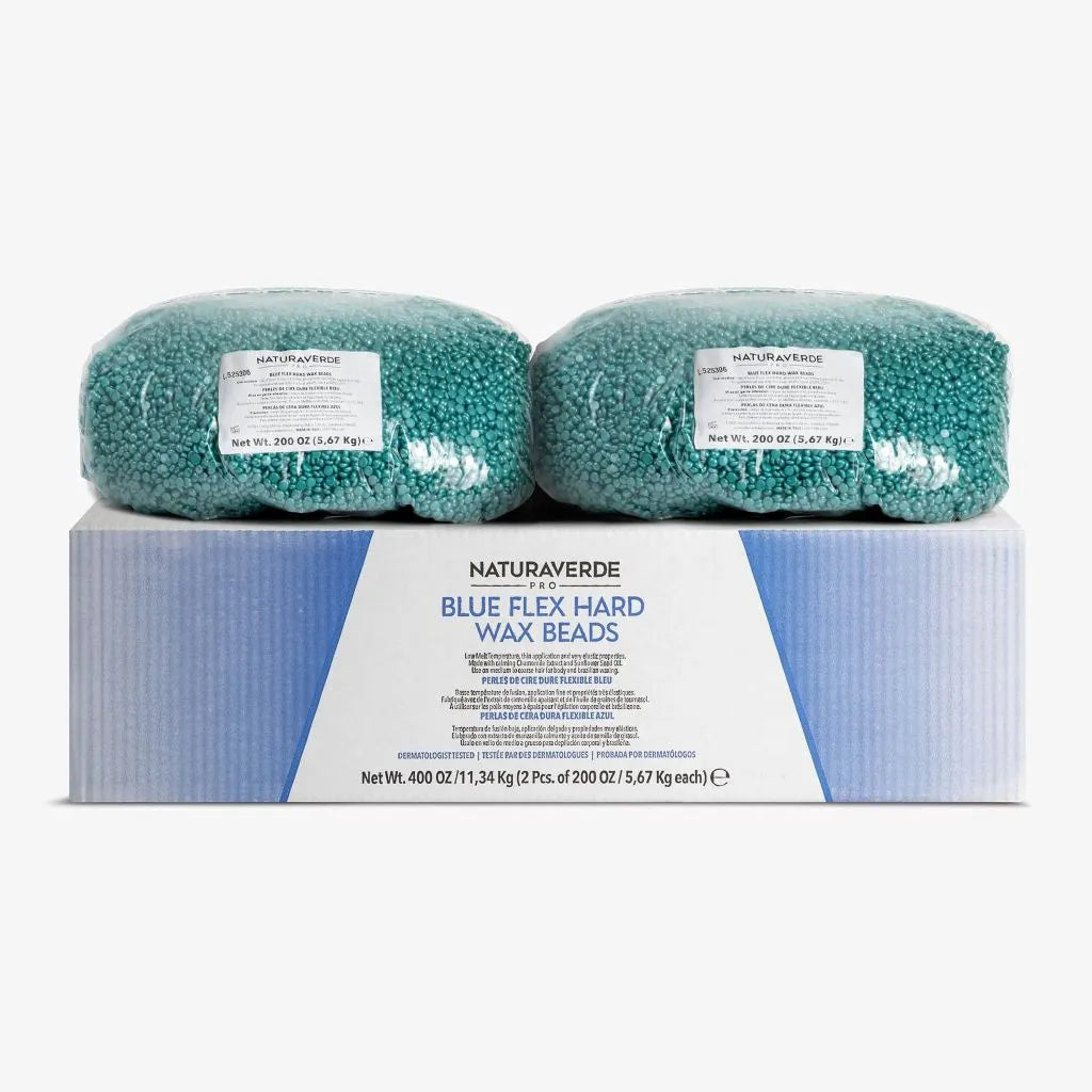 BULK SIZE BLUE FLEX HARD WAX BEADS - 25 lbs – NaturaverdePro